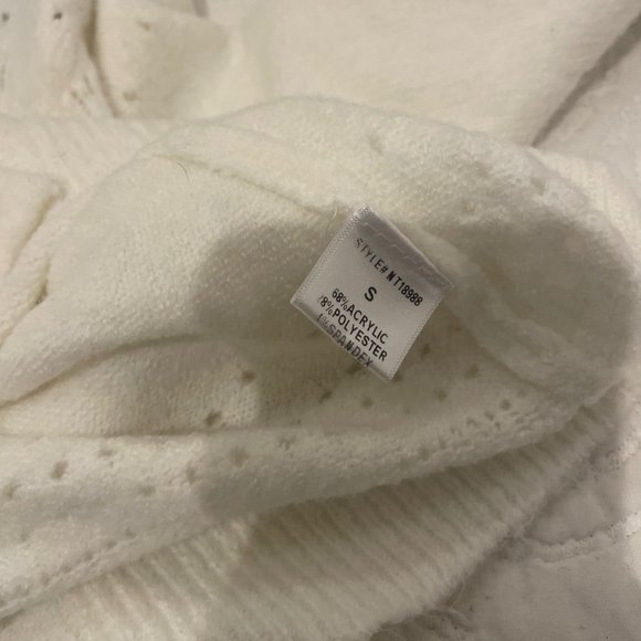 bohme | Sweaters | Bohme Nwt White Adorably Detailed Pearl Buttons ...
